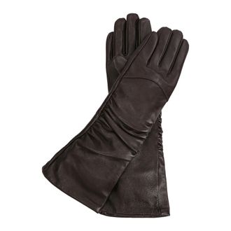 Kazar Lange dunkelbraune Handschuhe mit einer Falte - - Accessories - Damen - Braun - M