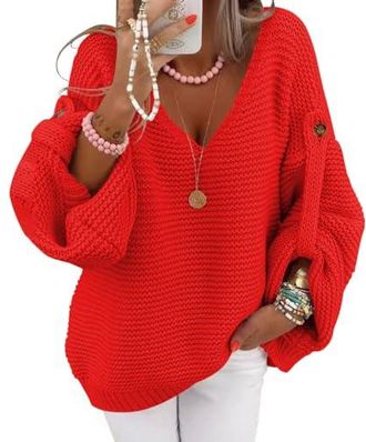 Onsoyours Pull Femme Chic Chaud Pas Cher Rayé Ample Mode Pullover Col Montant Haut Manche Longue Pull Femme Hiver Pull Tricoté Femme Pulls Décontractés Léger Ha