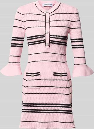 Self Portrait Slim Fit Minikleid mit Leinen-Anteil