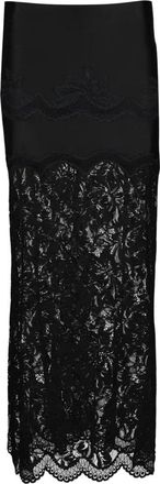 Paco Rabanne Femme, Jupes, Noir, Taille: 36 FR Lace Midi Skirt