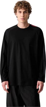 Yohji Yamamoto Homme, Tops, Noir, Taille: L Tee Manches Longues Oversize Rayures D&eacute;grad&eacute;es