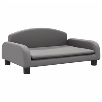 vidaXL Kindersofa Grau 70x45x30 cm Kunstleder Vidaxl