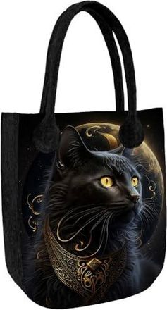 Bertoni Bertoni ARCO Design Sac en feutre pour femme Anthracite avec imprimé « Maura » - Sac à main en feutre avec fermeture éclair Convient pour A4 jusquà 10