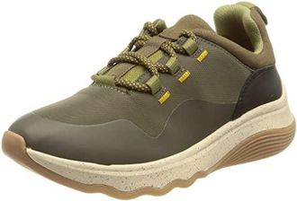 Clarks Femme Jaunt Lace Basket, Dark Olive Combi, 41 EU