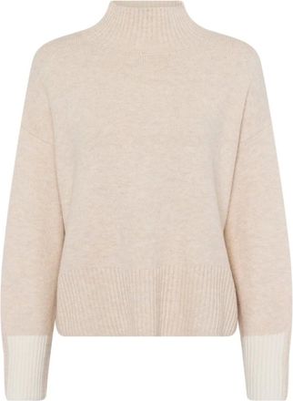 Marc Aurel Femme, Pulls, Beige, Taille: 42 FR Pull &agrave; col roul&eacute; c&ocirc;tel&eacute;