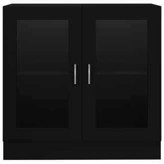 Generic Vitrine aus Eichenholz mit Glast&uuml;ren, Hoher Aufbewahrungsschrank mit Verstellbaren Regalen, Vitrine mit Holzmaserung f&uuml;r Wohnzimmer, Arbeitszimmer und