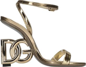 Dolce & Gabbana Femme, Chaussures, Jaune, Taille: 36 EU Keira Leather Sandales