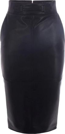 Elisabetta Franchi Femme, Jupes, Noir, Taille: 40 FR Jupe Crayon en Cuir