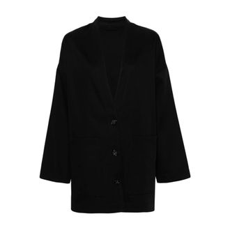 Toteme Femme, Pulls, Noir, Taille: 34 FR Cardigan en Coton Confortable