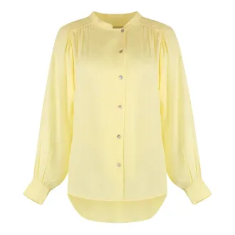 Yves Salomon Abgerundete Saum Cr&ecirc;pe Bluse - - Blouses & Shirts - Damen - Gelb - 2XS