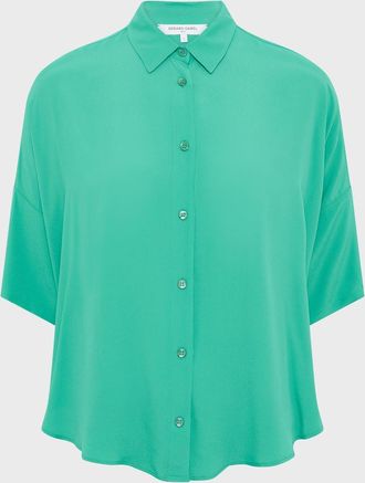 Gerard Darel Chemise fluide &agrave; manches courtes - UVANIE - Emeraude
