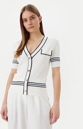 Lola Casademunt Strickjacke LS2511007 Wei&szlig; Regular Fit