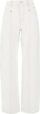Isabel Marant Drolane logo-patch jeans - Wei&szlig;
