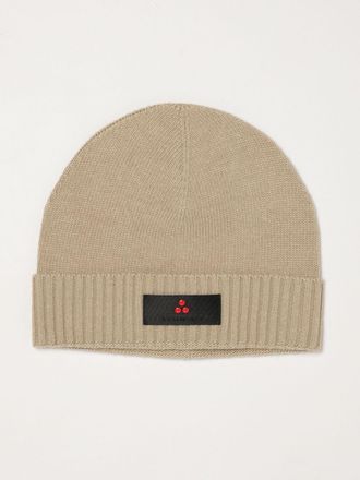 Peuterey Bonnet beanie en m&eacute;lange de laine et cachemire avec revers et patch logo