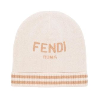 Fendi Leinenm&uuml;tze - - Accessories - unisex - Beige - ONE SIZE