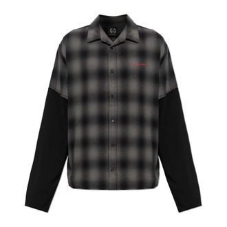 44 Label Group Hemd mit Vintage-Effekt - - Shirts - Herren - Grau - 2XL