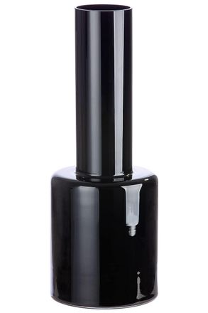 Gilde Blumenvase Deko Vase aus Glas - Deko Wohnzimmer Geschenk f&uuml;r Frauen Geburtstag Muttertag - schwarz gl&auml;nzend H&ouml;he 50 cm