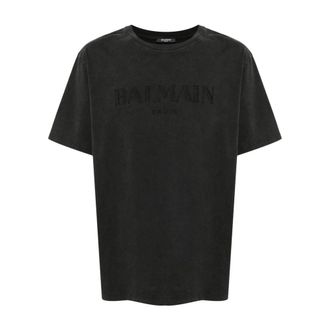 Balmain Vintage T-Shirt mit Stickerei - - Tops - Herren - Grau - S