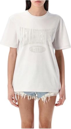 Alexander Wang Femme, Tops, Blanc, Taille: 38 FR Basic Cotton T-Shirt