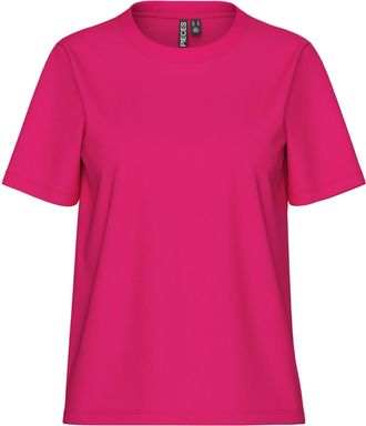 Pieces Damen Pcria Ss Solid Tee Noos Bc T-Shirt 17140802,Beetroot Purple,L