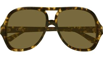 Chlo&eacute; CH0289S-006 Pilot Oversize Tortoiseshell Sunglasses - Brown