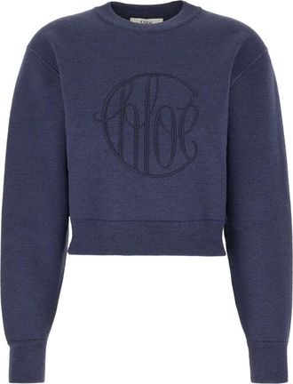 Chlo&eacute; Femme, Pulls, Bleu, Taille: 42 FR Maille ras du cou