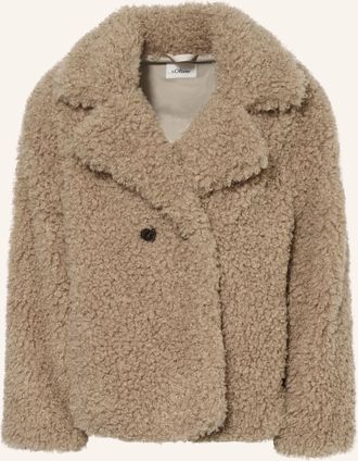 s.Oliver S.Oliver Red Teddyfell-Jacke beige