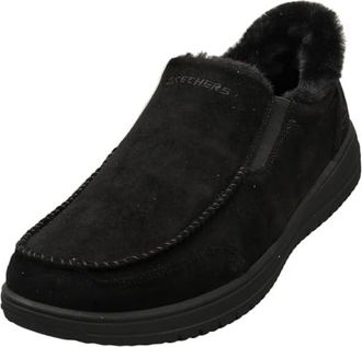 Skechers Pantoufles Murette Scofield pour Homme, Microfibre Noire, 42 EU