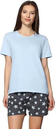 Merry Style Pyjama Ensemble Haut et Bas Vêtement dIntérieur Femme MS10-177 (Étoiles graphites/Bleu, L)