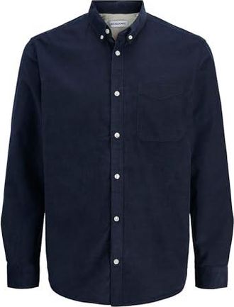 Jack & Jones Cord Jjeclassic T-Shirt en Velours côtelé L/S Sn, Sky Captain, L Hommes