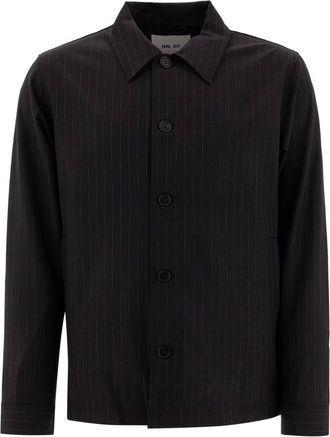 Nn.07 Nn07, Homme, Vestes, Noir, Taille: XL Freddy 1630 Veste Chemise &agrave; Rayures et Boutons