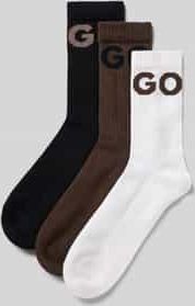 HUGO BOSS Socken mit kontrastierendem Logo-Schriftzug im 3er-Pack