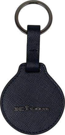 Kiton Homme, Accessoires, Bleu, Taille: ONE Size Leather Keyring