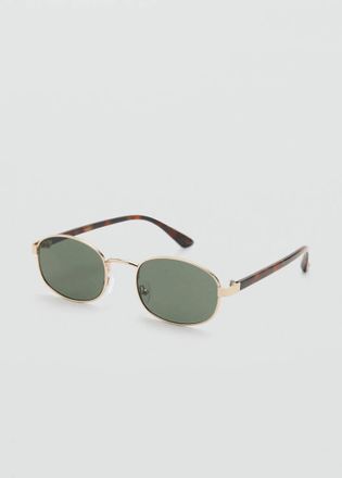 Mango Lunettes de soleil monture m&eacute;tallique or - Femme - Taille unique - MANGO