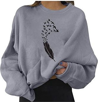 Generic Pull No&euml;l Femme Manches Longues Col Rond Sweat Femme Imprim&eacute; Kawaii Sweatshirt Ado Fille Femme Christmas Mode Coll&egrave;ge Style Chic et &Eacute;l&eacute;gante Haut Tops