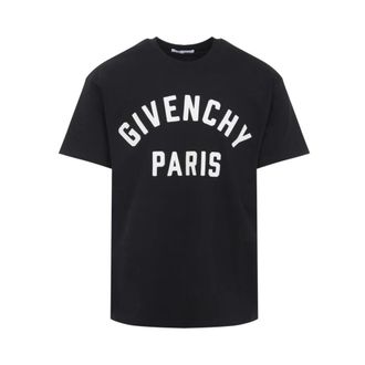 Givenchy Paris Logo T-Shirt - - Tops - Herren - Schwarzk - M
