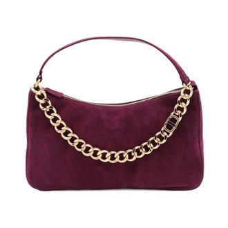 Twinset Bordeaux Leder Schultertasche - - Bags - Damen - Braun - ONE SIZE