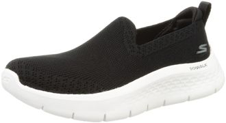Skechers Damen Go Walk Flex Bright Summer Low-Top-Sneaker, Black Textile/White Trim, 38 EU