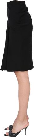 Versace Polyester Midi Skirt - Black