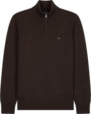 Eden Park Pull col montant zipp&eacute;e en laine m&eacute;lang&eacute;e
