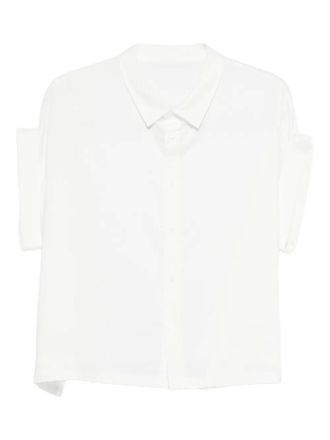 Yohji Yamamoto cuffed shirt - Wei&szlig;