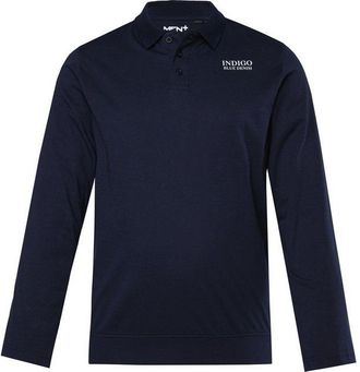 Men Plus Poloshirt Langarm-Poloshirt Bauchfit Bruststick