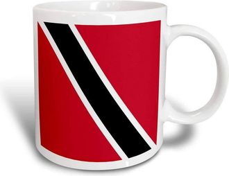NA Lustige Kaffeetasse Flagge von Trinidad und Tobago Tasse, 11 Unzen, schwarz, Tasse_159815_3