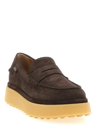 Tod's Suede Platform Loafer - Brown