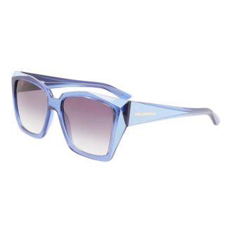 Karl Lagerfeld Femme, Accessoires, Bleu, Taille: 55 MM Kl6072S Lunettes de soleil