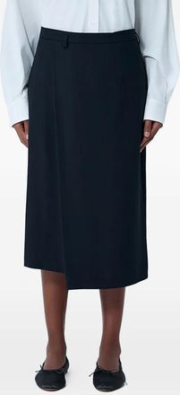 The Row asymmetrical midi skirt - Schwarz