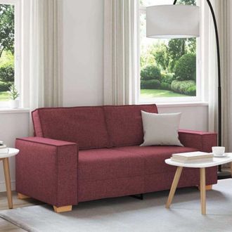 vidaXL 2-Sitzer Sofa Weinrot 140 cm Stoff Vidaxl