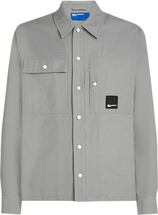 Karl Lagerfeld Karl Lagerfeld Jeans, Herren, CanvasOvershirtJacke, Normale Passform, Grau, S