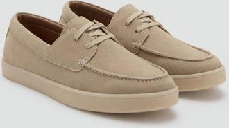 Mango Schn&uuml;rschuh aus Rauleder sandfarben - Herren - 39 - MANGO MAN