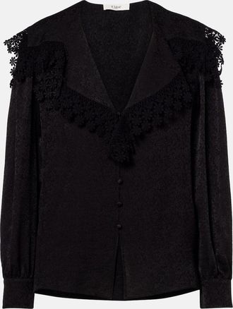 Chloé Chloé Bestickte Bluse aus Seide